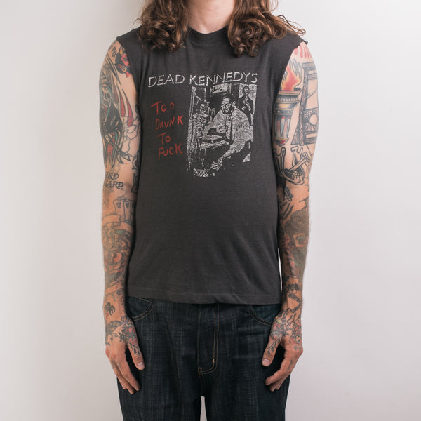 Vintage 80’s Dead Kennedys Too Drunk To Fuck T-Shirt – Mills Vintage USA