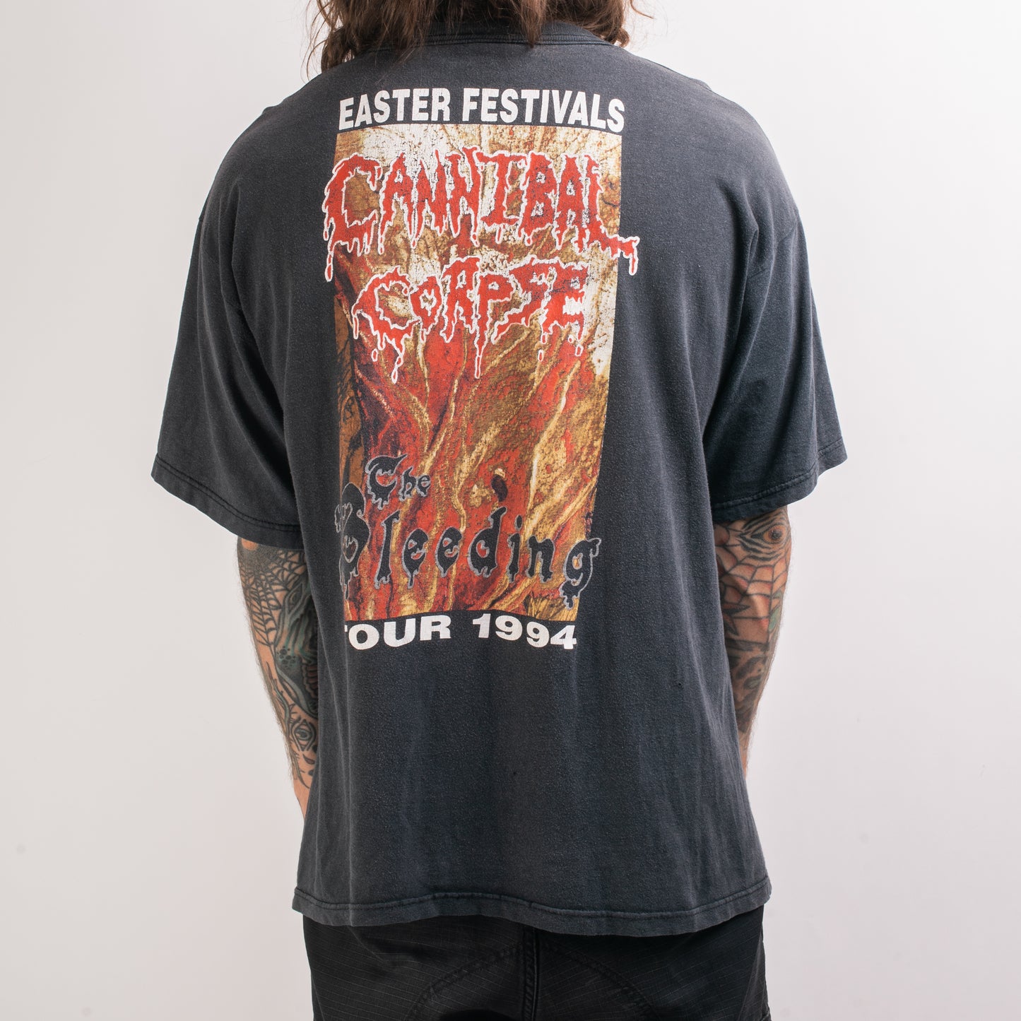 Vintage 1994 Cannibal Corpse Bleeding Easter Festivals Tour T-Shirt ...
