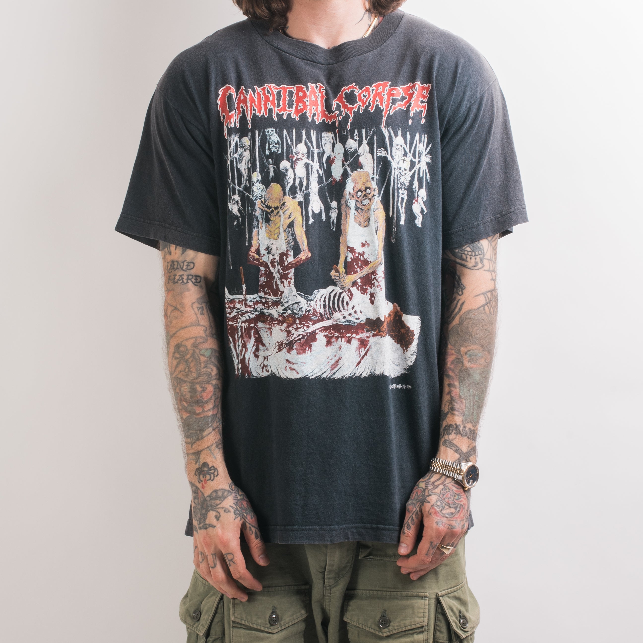 Vintage 90’s Cannibal Corpse Butchered At Birth T-Shirt – Mills Vintage USA