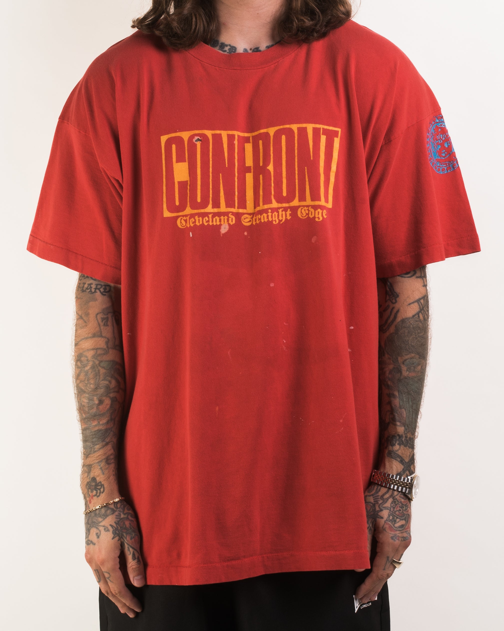 Vintage 90’s Confront One Life Crew T-Shirt – Mills Vintage USA