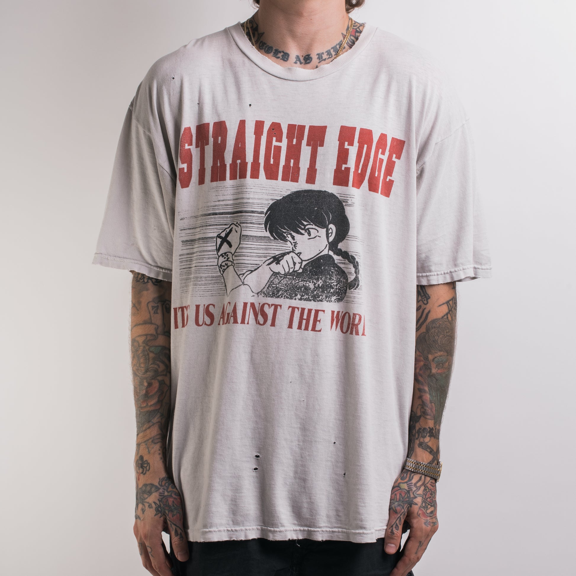 Vintage 90’s Settle The Score Anime Straight Edge T-Shirt – Mills ...